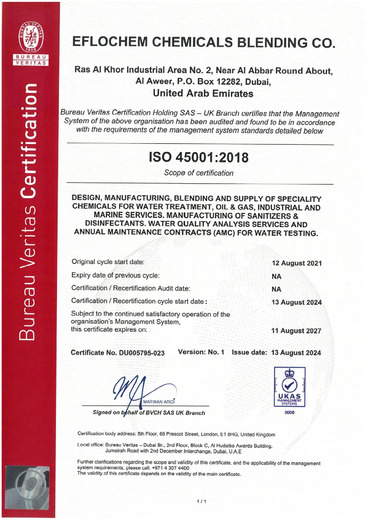 EfloChem | Chemical Manufacturer for Water Treatment System in UAE, MENA